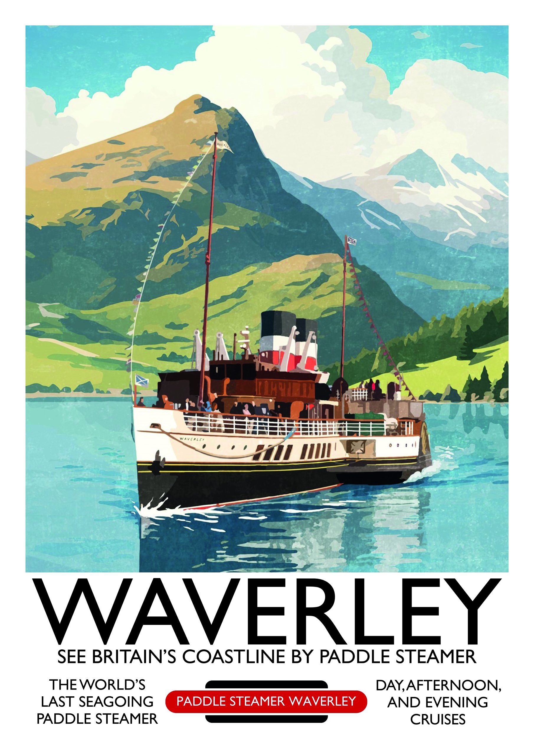 Classic Travel Poster Prints – Waverley in the Inner Hebrides ...